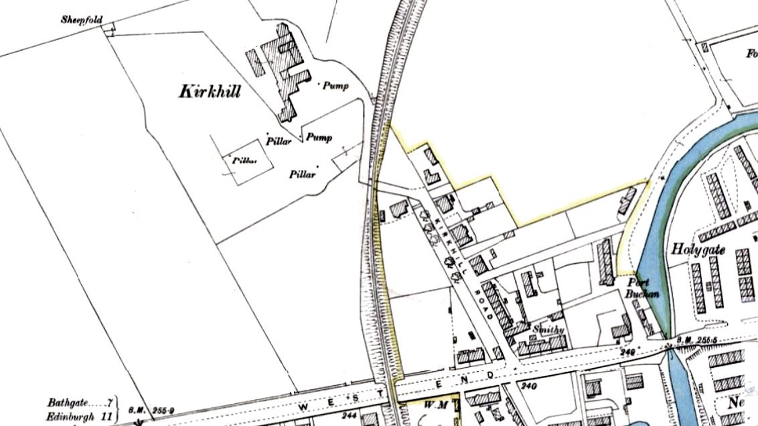 Kirkhill, Broxburn map 1894 – Hole Ousia
