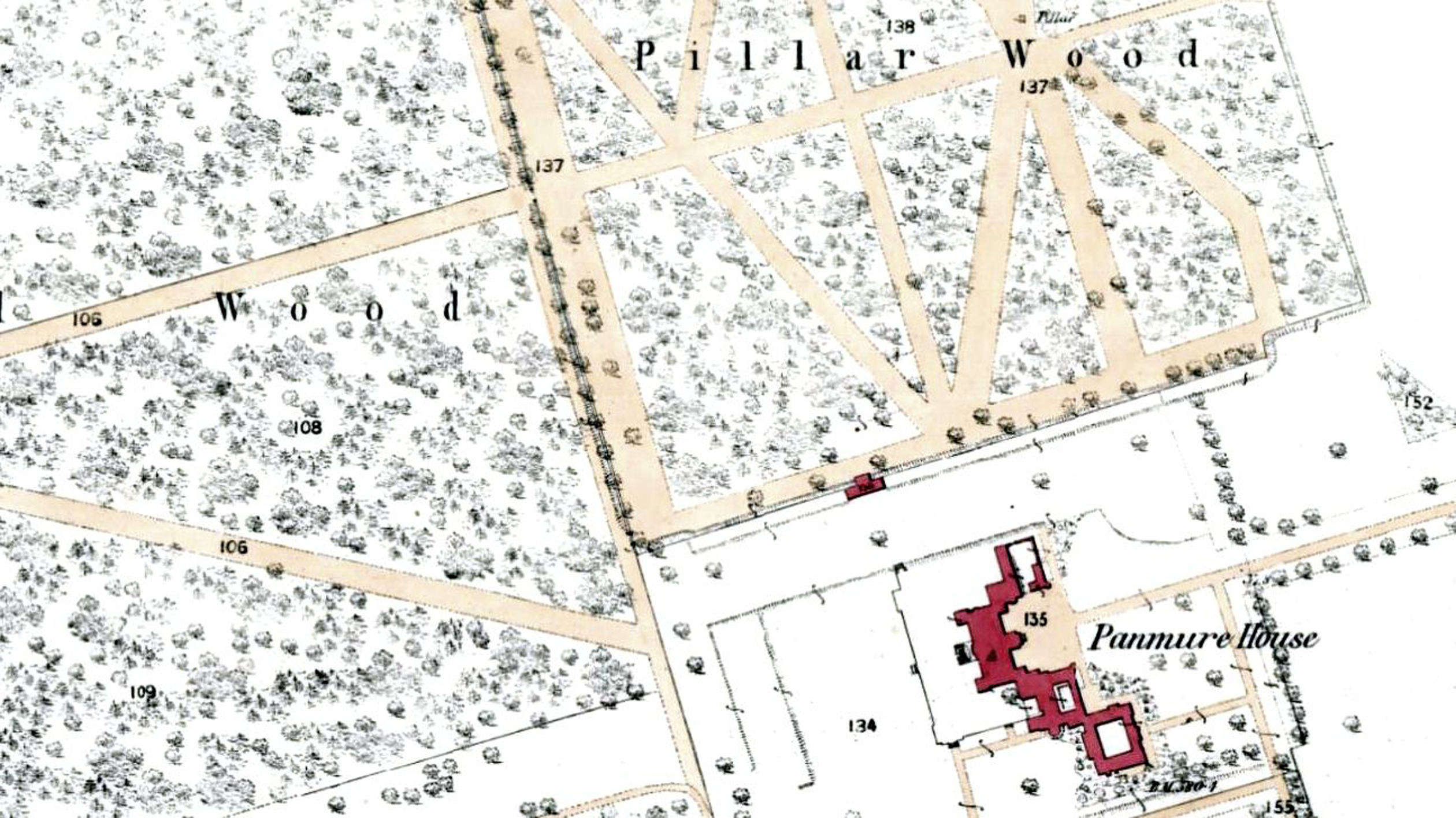 1858 OS map Panmure – Hole Ousia