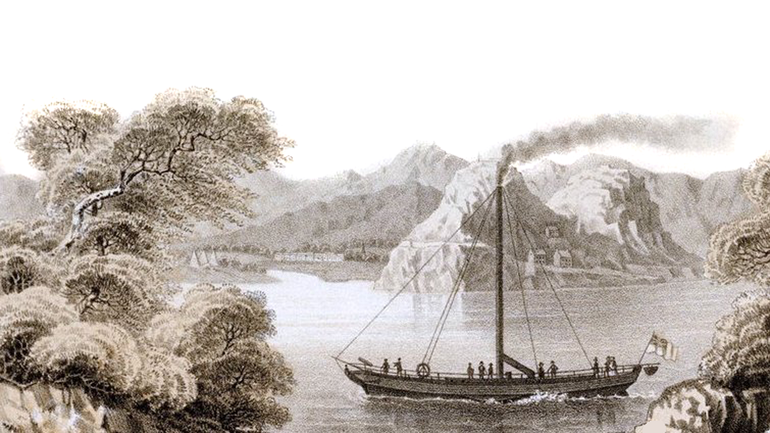 The first steam boat, the ‘Comet’, built by Henry Bell, 1811 who ...