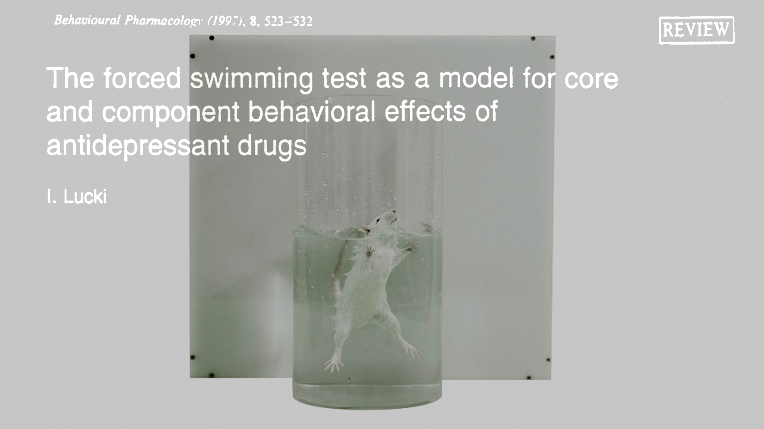 PORSOLT (Forced Swimming Test) antidepressant research (11) – Copy ...