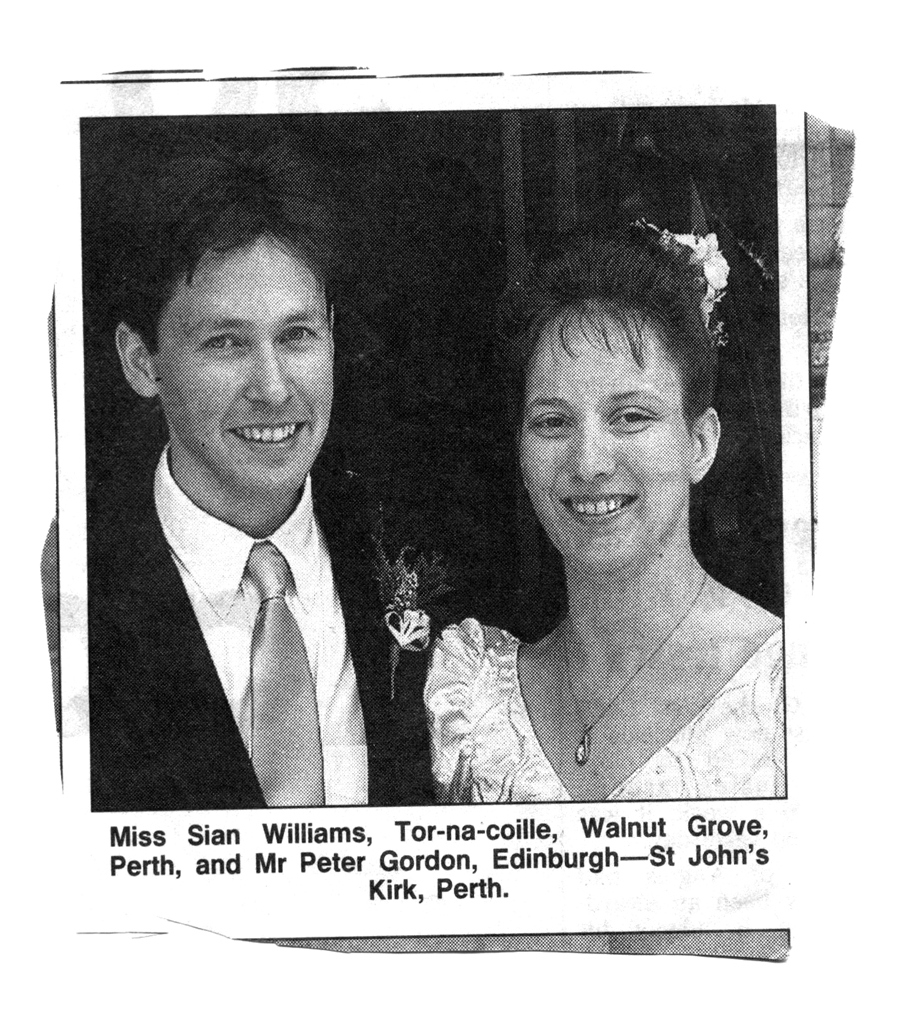 wedding of Peter J Gordon & Sian F Williams – St John’s Kirk, Pertyh ...