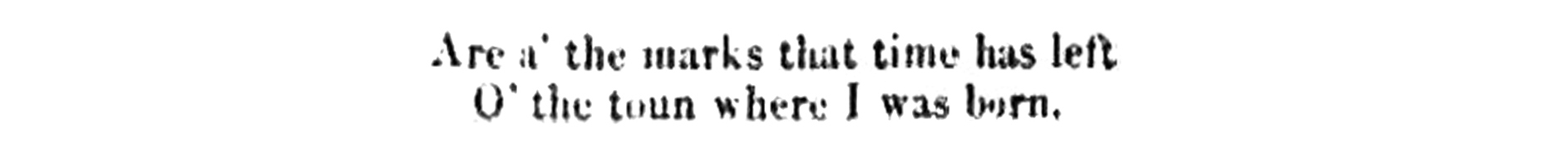 May 1851 the toun where I was born – Cairns – Robert Nicholl, Little ...