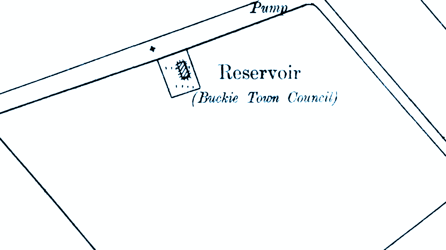 1902 OS map – Buckie Town Council covered reservoir – Hole Ousia