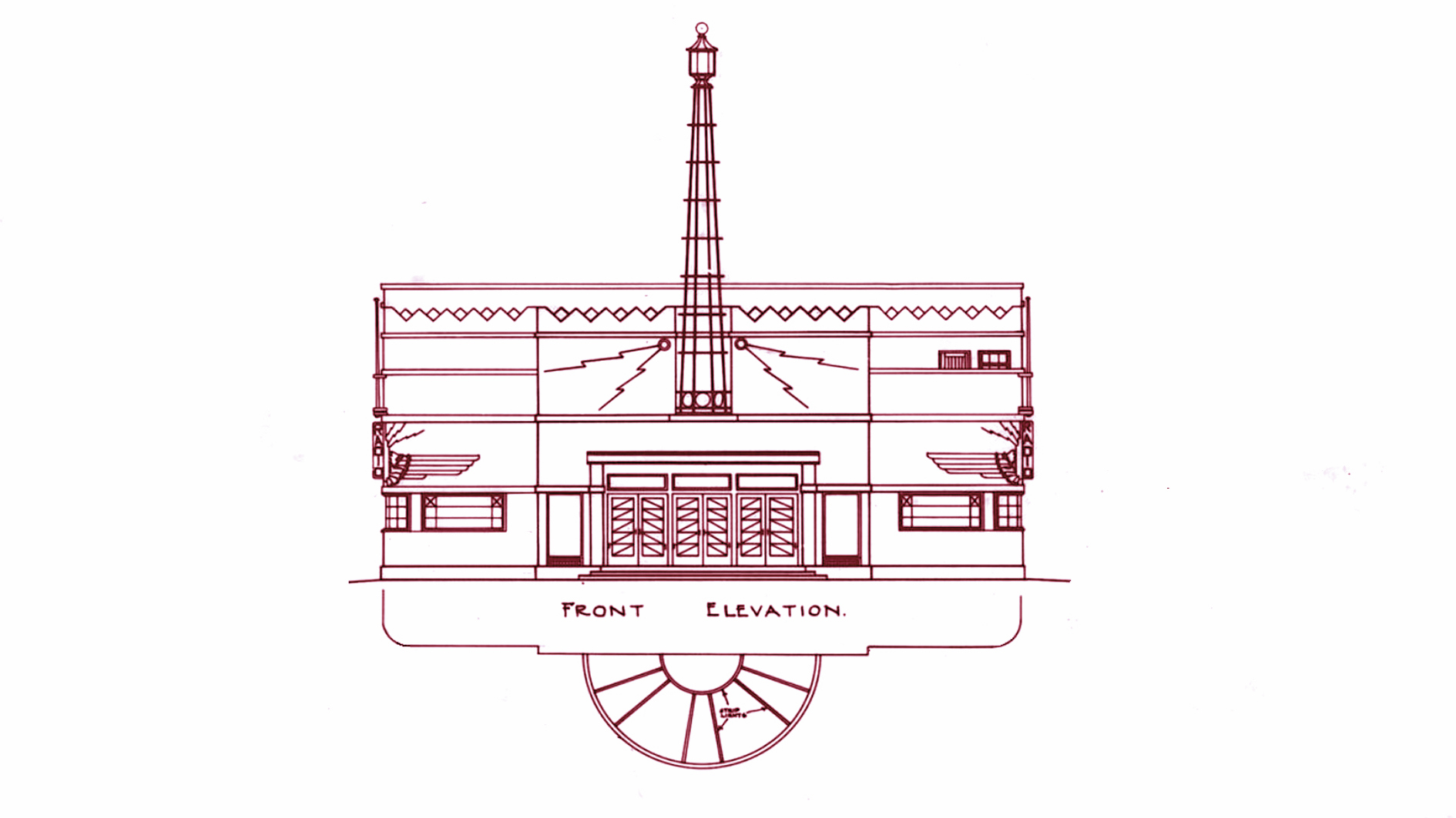 Kilbirnie, Bridgend, Radio Cinema Bingo Hall – drawings 1937 c – Hole Ousia
