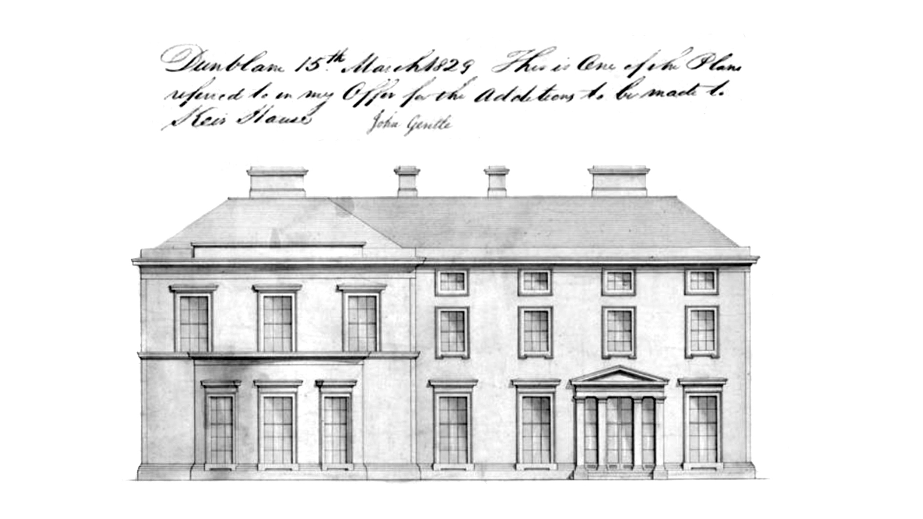 Keir House alterations – a proposal by John Gentle, March 1829 – Hole Ousia