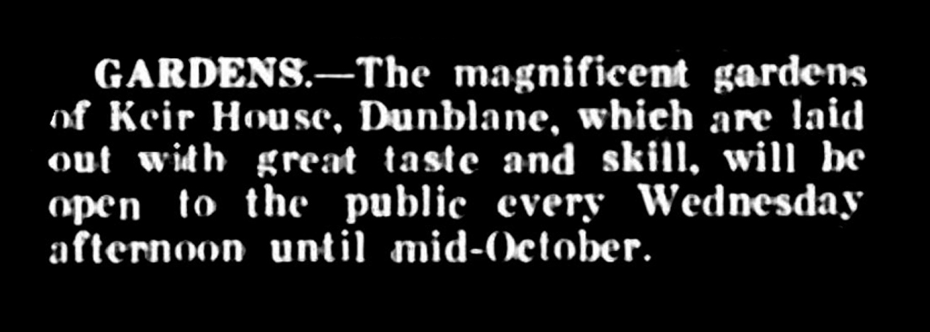 The Magnificent gardens of Keir House, May 1961 – Hole Ousia