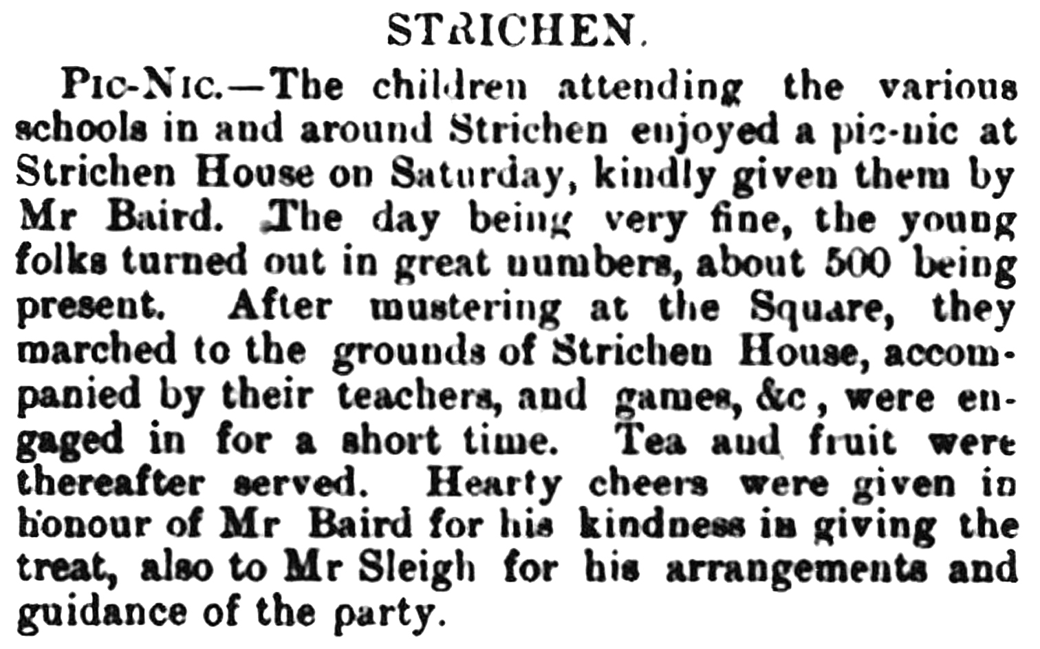 Strichen House, Peterhead Sentinel and General Advertiser for Buchan ...