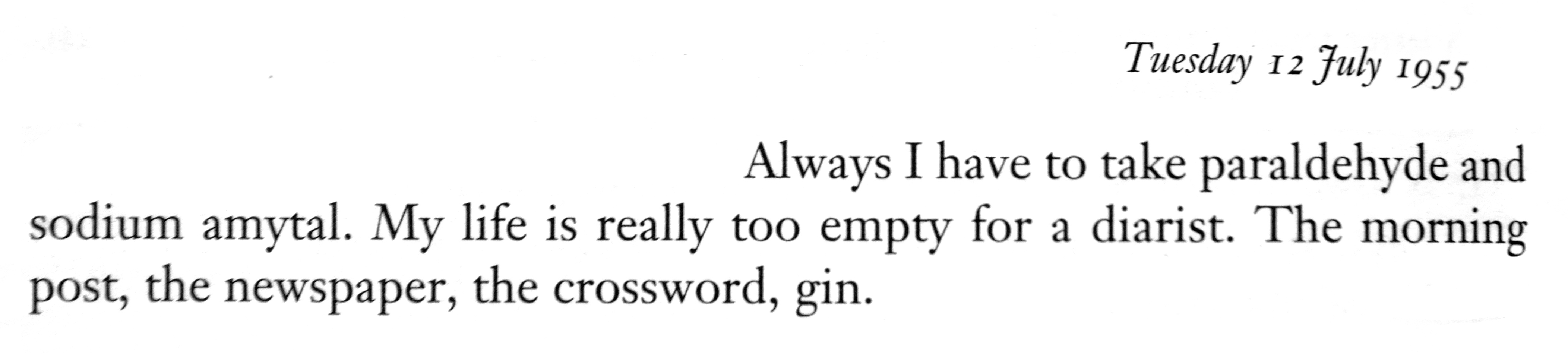 The Diaries of Evelyn Waugh (Paraldehyde and Sodium Amytal) – Hole Ousia